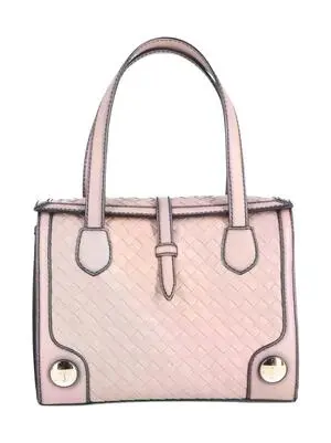 Bottega Veneta Monaco Leather Woven Tote Bag - Pink