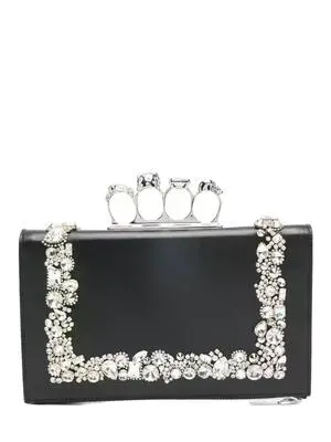 Alexander McQueen Embellished Knuckle Clutches - Black