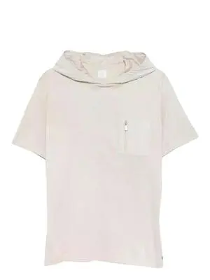 Eleventy Hooded Zipped-pocket T-shirt - Neutrals