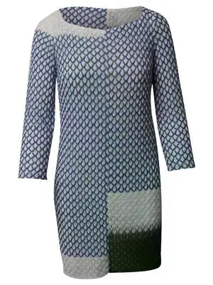 Missoni Knitted Patterned Dress - Blue