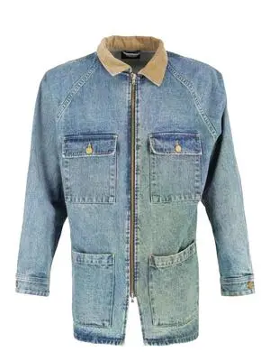 Fear Of God Long Denim Jacket - Blue