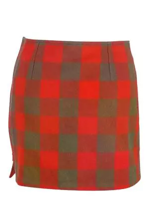 A.p.c. Checked Mini Skirt - Red