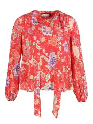 Rixo Floral-print Blouse - Red