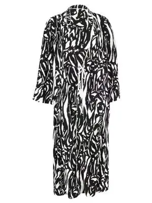 Rixo Zebra-print Wrap Dress - Black