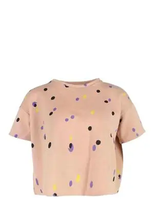 Marni Polka-dot Crop T-shirt - Pink