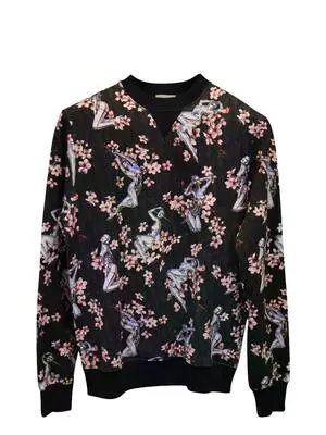 Dior Floral-print Crewneck Sweatshirt - Black