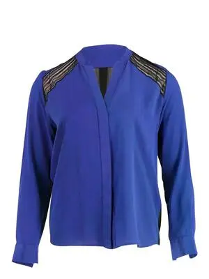Sandro V-neck Blouse - Blue