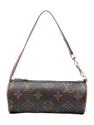 LOUIS VUITTON Monogram Papillon Pochette Handbag - Brown