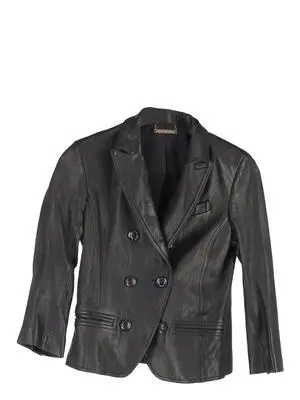 Diane Von Furstenberg Double-breasted Leather Jacket - Black