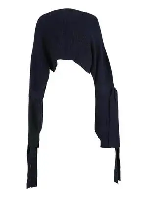 STELLA MCCARTNEY Stella McCartney Cropped Ribbed Knit Hoodie