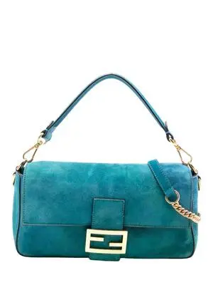 Fendi Medium Baguette Satchel - Blue