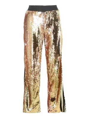 032C Serena Sequin Trousers - Gold