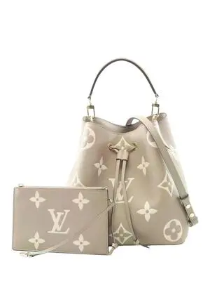 LOUIS VUITTON 2021-2026 Monogram Giant Bicolor Empreinte Néonoé Mm Bucket Bag - Brown