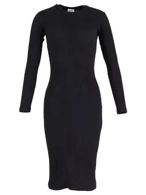 RE/DONE Ribbed Knit Dress - Black