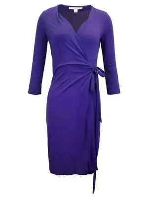 Diane Von Furstenberg Vintage Wrap Midi Dress - Blue