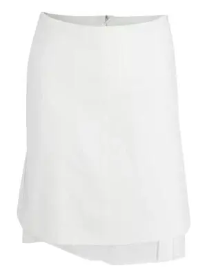Prada Asymmetric Cotton Skirt - White