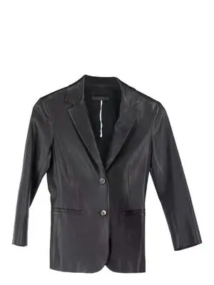 THE ROW Single-Breasted Leather Jacket