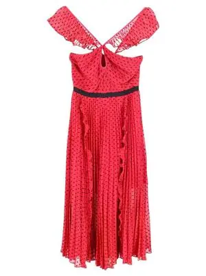 SELF-PORTRAIT Self-Portrait Ruffle Pleated Dress