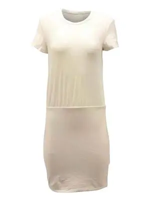 JAMES PERSE Crew-neck Mini T-shirt Dress - Neutrals