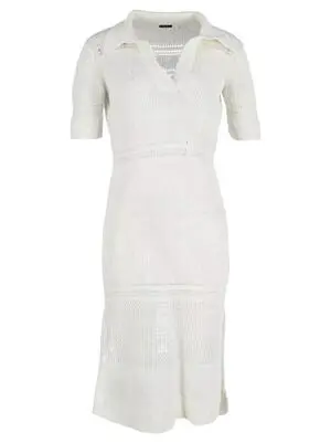 JOSEPH Knitted Midi Dress - White