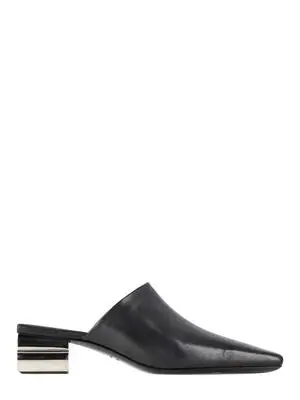 Balenciaga Typo Chrome Square-toe Mules - Black
