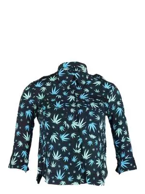 Zadig&Voltaire Leaf-print Button-down Shirt - Black