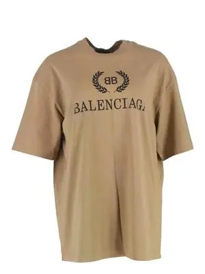 Balenciaga Bb-print Crewneck T-shirt - Neutrals