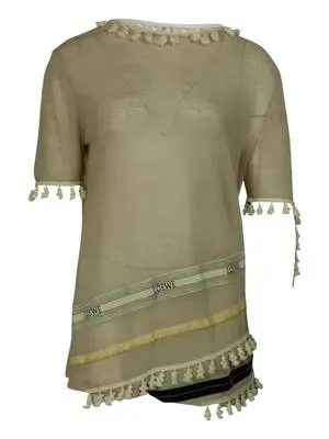 Loewe Tassel Asymmetric T-shirt - Neutrals