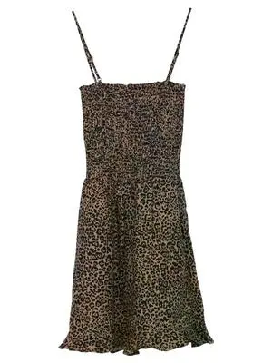 REFORMATION Rouen Animal-print Mini Dress - Brown