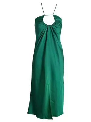 Ba&sh Halterneck Cut-out Midi Dress - Green