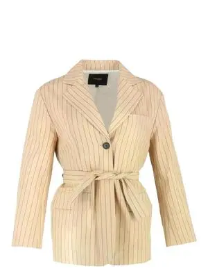 Maje Striped Blazer - Neutrals