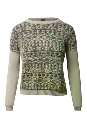 Max Mara Paneled Crew-neck Sweater - Neutrals
