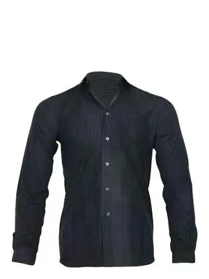 Prada Check-pattern Long-sleeve Shirt - Blue