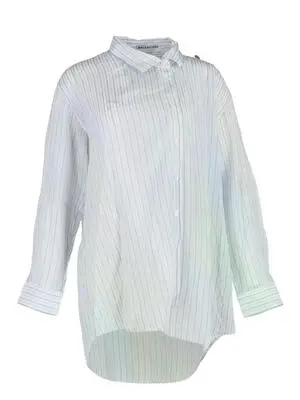Balenciaga Asymmetric Striped Shirt - White
