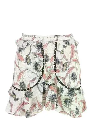 ISABEL MARANT VINTAGE Ugi Embellished Ruffled Mini Skirt