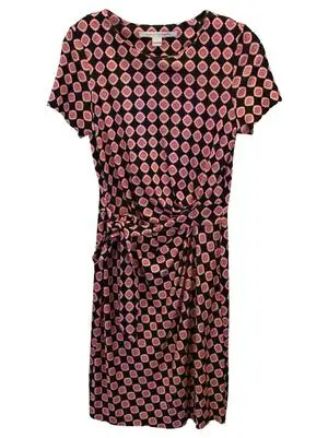 Diane Von Furstenberg Printed Short-sleeve Dress - Black