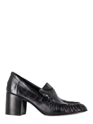 THE ROW Leather Block-Heel Pumps