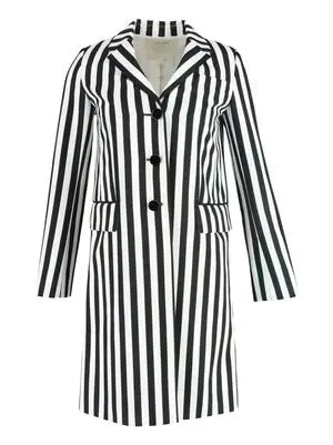 Marc Jacobs Striped Single-breasted Trench Coat - White