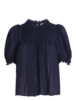 Ulla Johnson Karlyn Wool Blouse - Navy