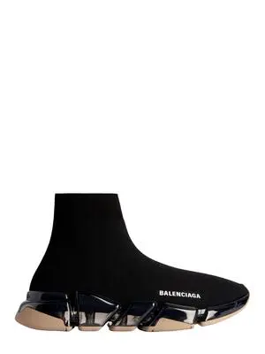 Balenciaga Clear Sole Speed 2.0 Sneakers - Black