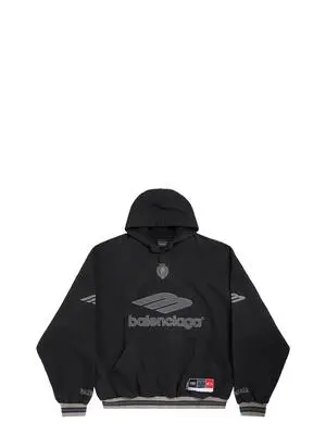 Balenciaga Cotton Jersey Oversized Hoodie - Black