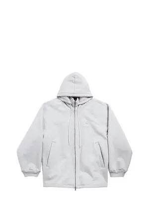 Balenciaga Stretch-cotton Fleece Oversized Hoodie - Silver