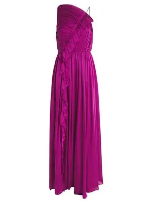 Ulla Johnson Silk Aisha Maxi Dress - Burgundy
