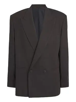 Studio Nicholson Herringbone Double-breasted Blazer - Brown