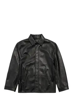 Balenciaga Oversized Leather Jacket - Black