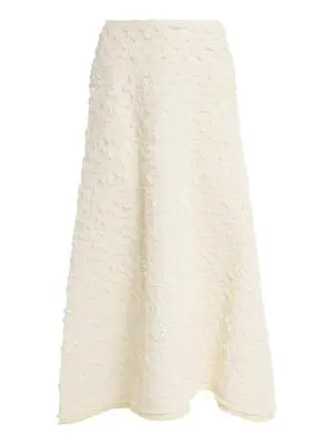 Ulla Johnson Cotton Josanna Midi Skirt - Ivory