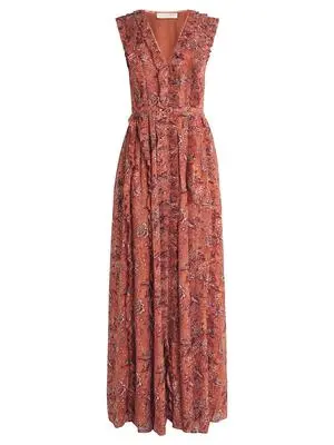 Ulla Johnson Silk-blend Aida Maxi Dress - Orange
