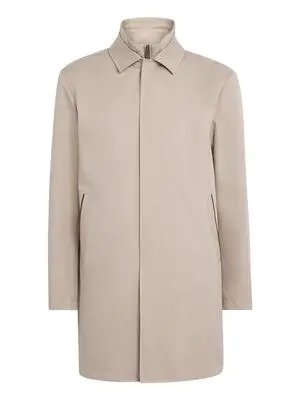 Canali Water-resistant Car Coat With Detachable Insert - Beige