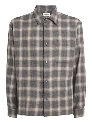 FRAME Cotton Check Shirt - Grey