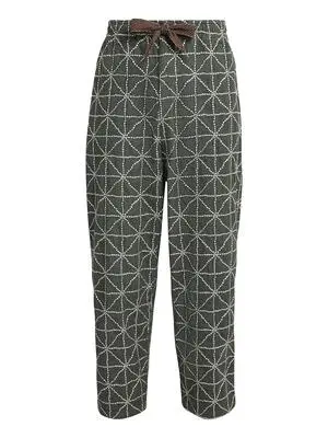Kapital Embroidered Straight Trousers - Green